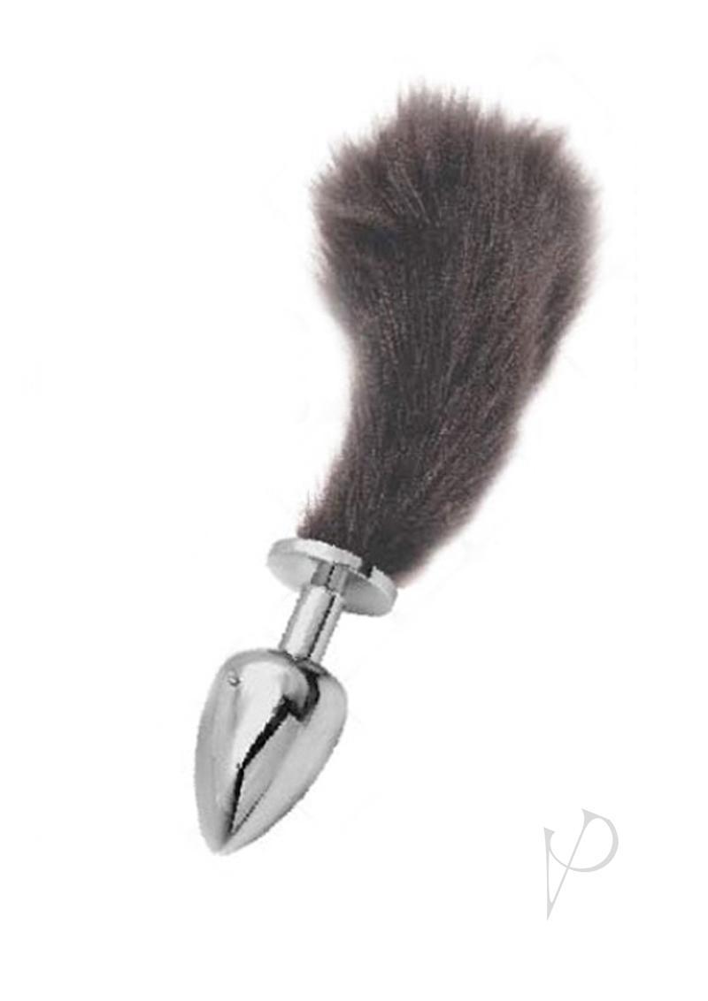 CHLOE SMALL SILVER PLUG W/SHORT BLACK TAIL - Shop Male Q