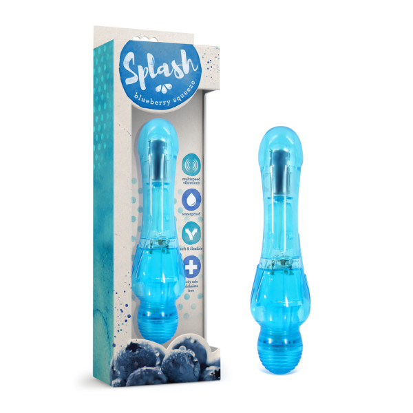 Splash Blueberry Squeeze Blue Vibrator - Shop Male Q